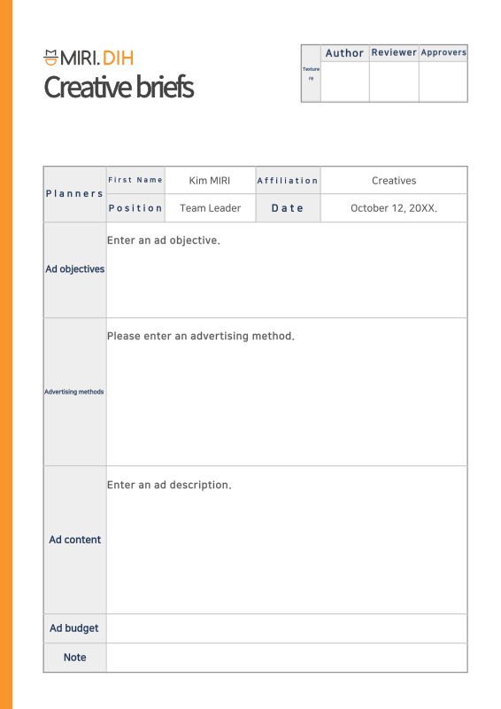 Simple document formatting Creative brief Business formatting - MiriCanvas