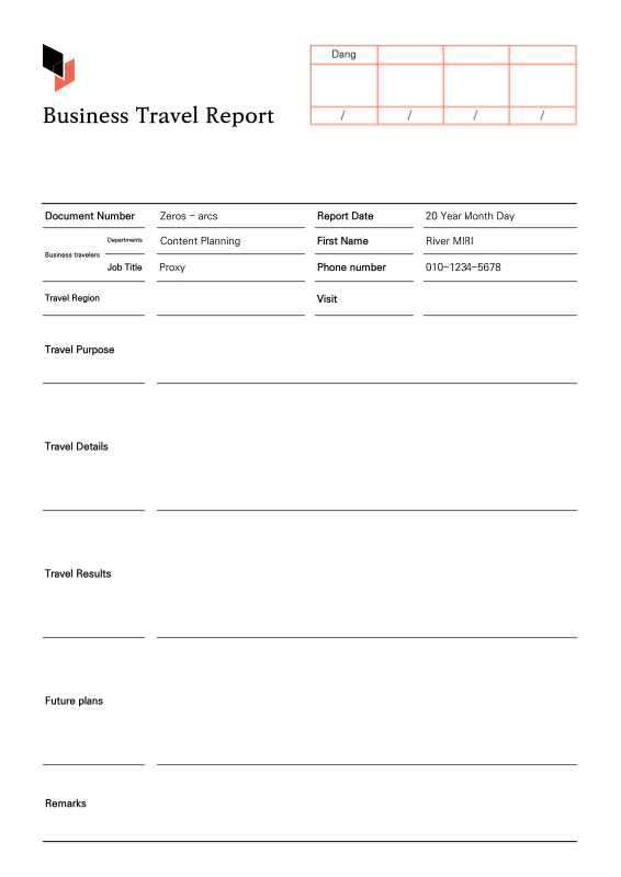 Clean travel reporting in white and beige - MiriCanvas