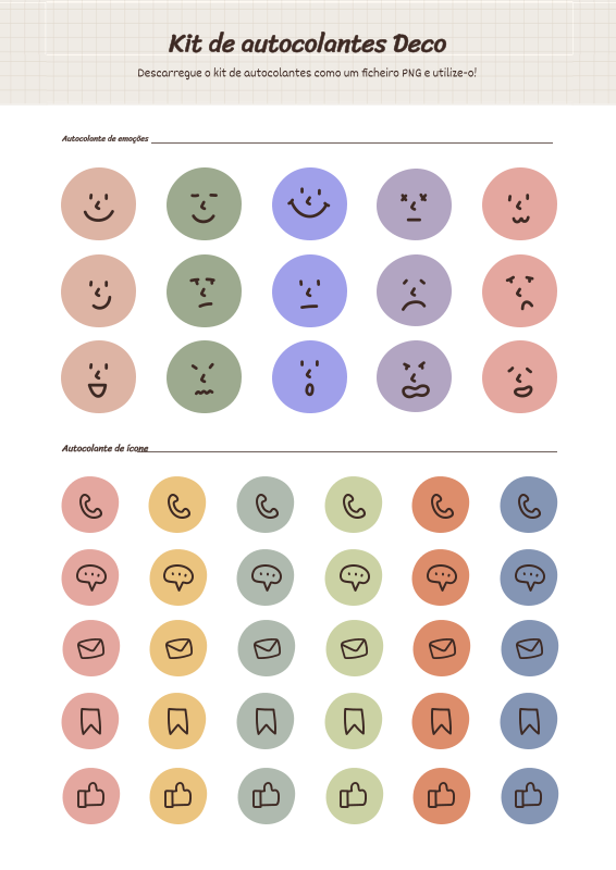 Bonitos autocolantes conceptuais GoodNote deco - MiriCanvas