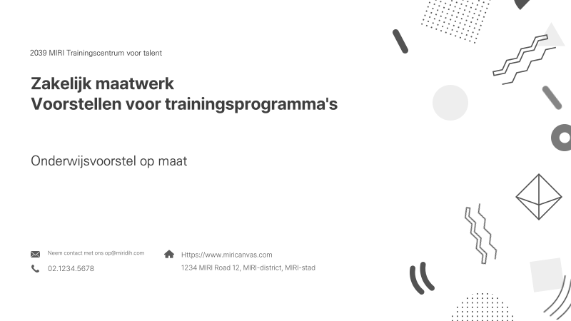 Bedrijfsopleidingsprogramma op maat Voorstel zakelijk voorstel PPT by ...
