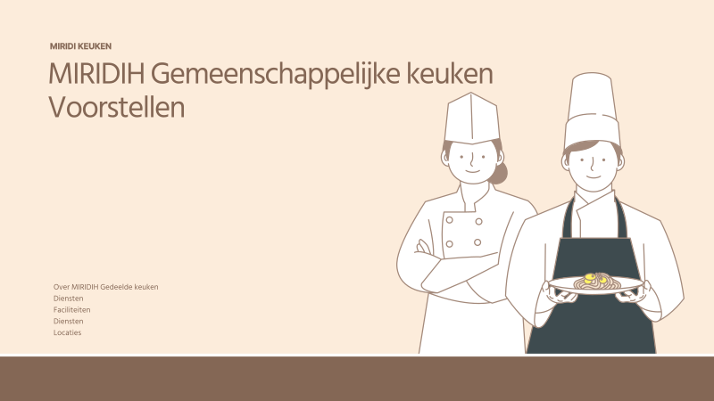 Bruine Eenvoudige Gedeelde Keuken Voorstel Presentatie PPT - MiriCanvas