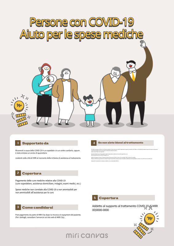 Poster per informare i cittadini sull'aiuto per i costi del trattamento ...