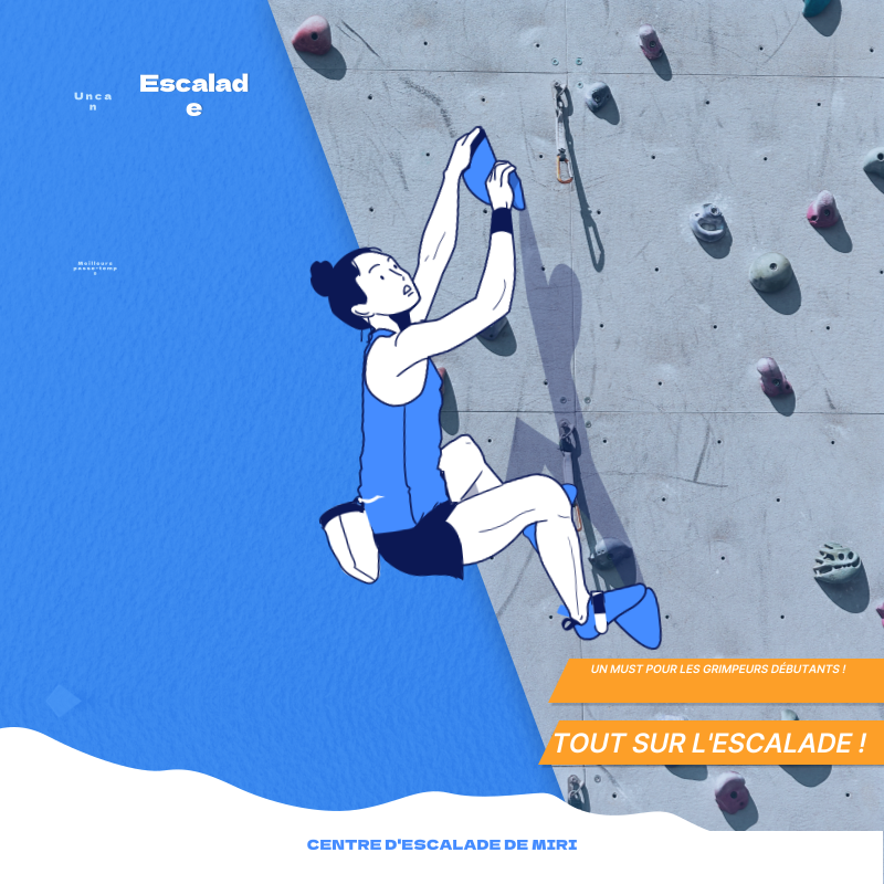 Carte d'escalade cool et dynamique en orange sur fond bleuNews - 미리캔버스