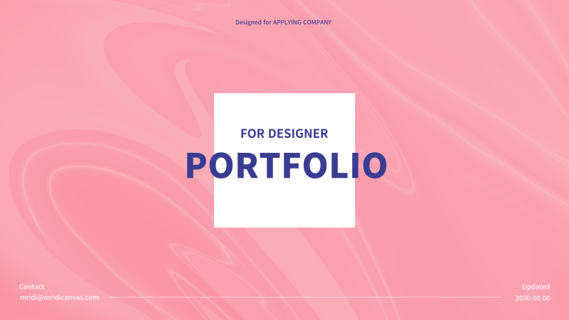 A portfolio of light pink themes to help you in the design field - 미리캔버스