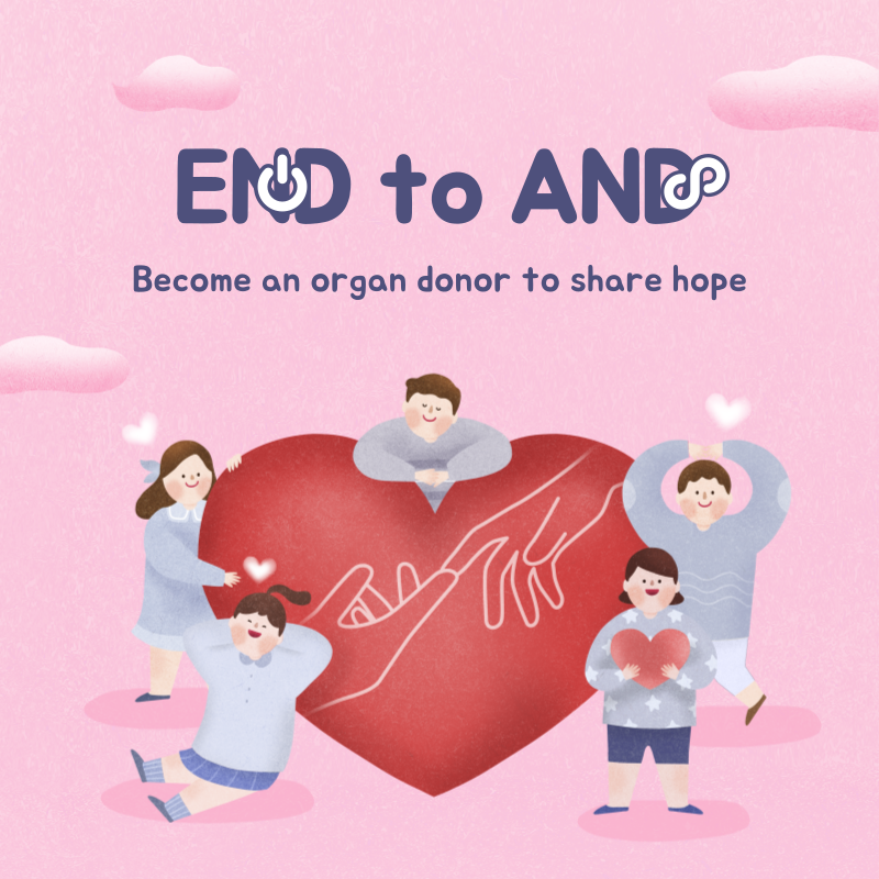 Pink pastel warm and cute illustration concept organ donation theme - 미리캔버스