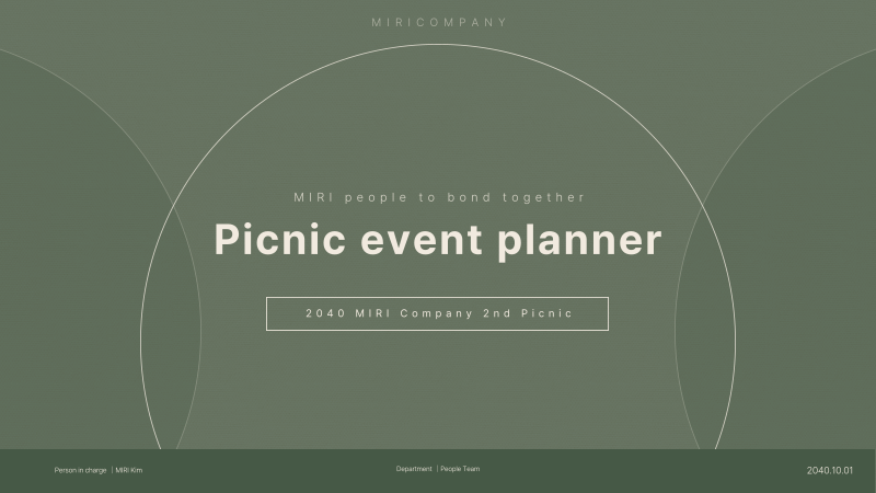 Corporate picnic event plan in green - MiriCanvas