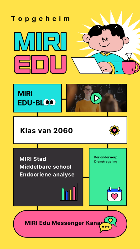 Geel en mintroze schattig karakter academie promotie link note - 미리캔버스