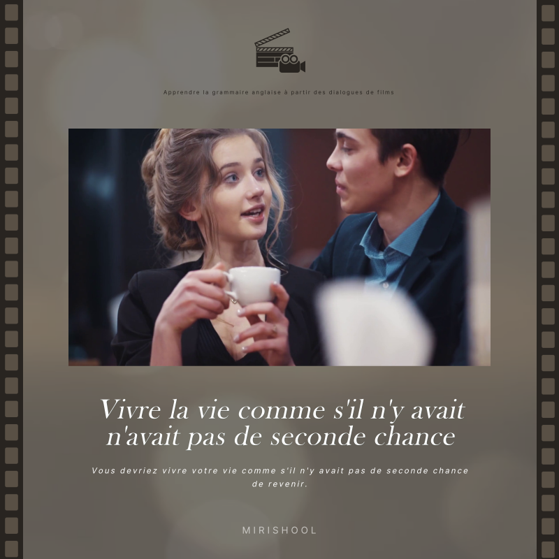 Thème de film vintage marron avec informations en anglais - MiriCanvas