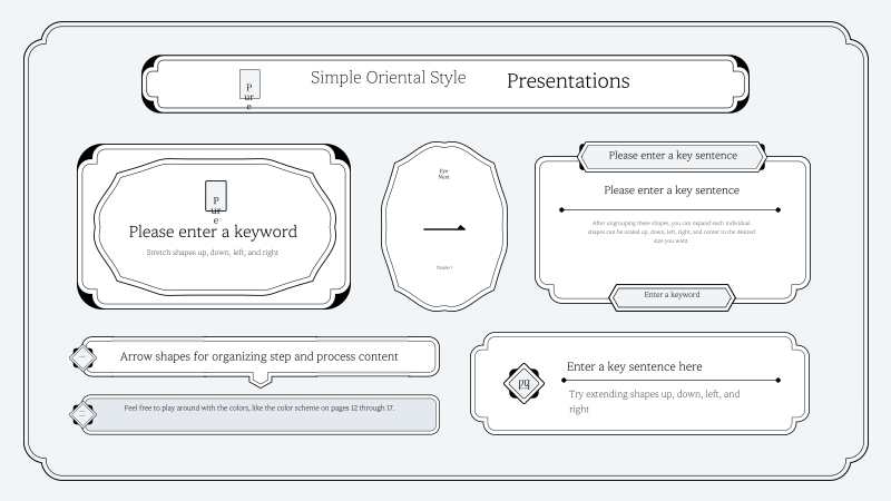 Simple oriental style presentation kit - MiriCanvas