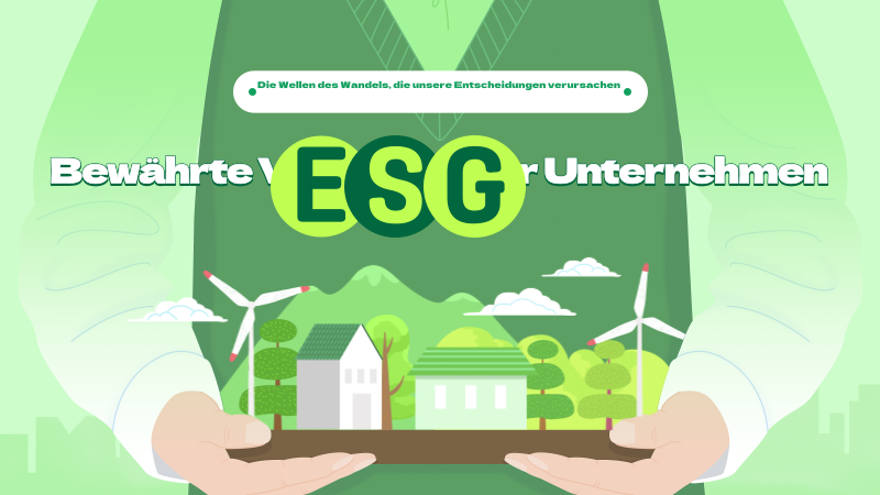 Grün Sauber und einfach Illustration Animation Konzept ESG Fall Thema ...