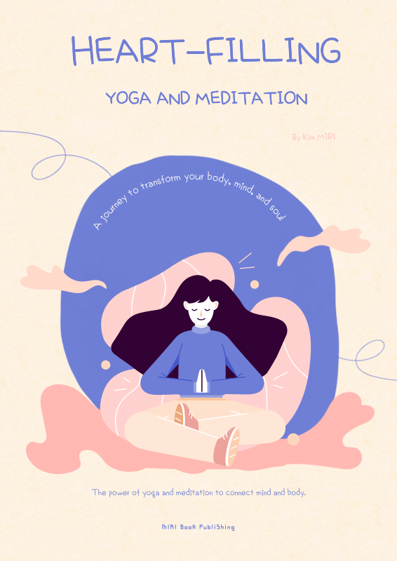 A sentimental yoga book cover with pink and yellow illustrations ...