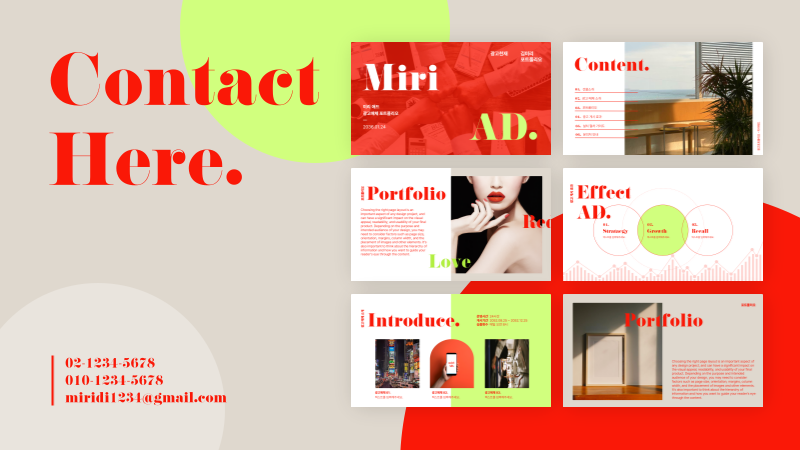 A modern business ad with a bold red illustration - MiriCanvas