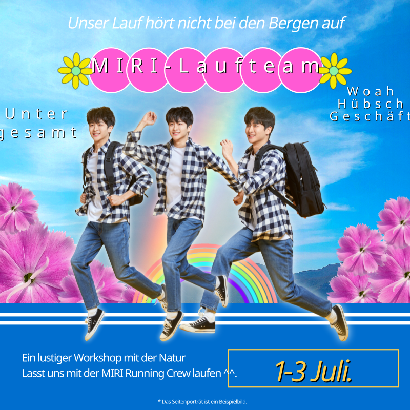 Kitschiges Retro-Workshop-Poster in blau-rosa Kombination - MiriCanvas