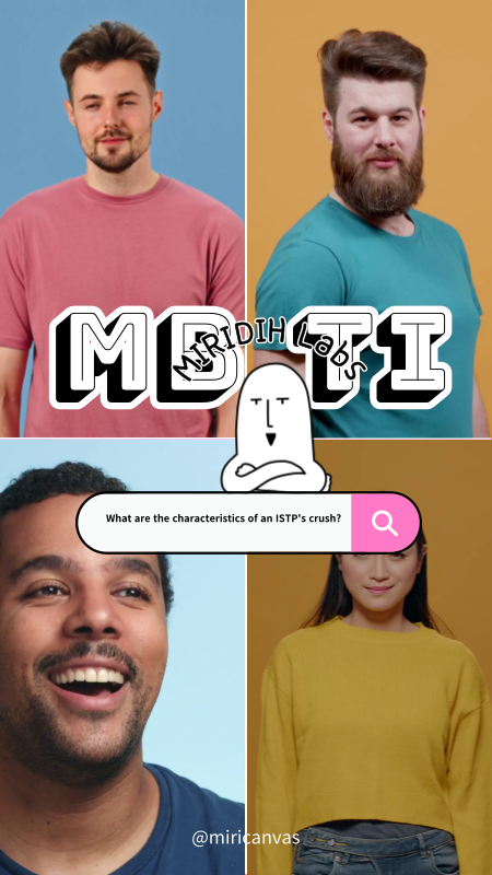 Cute MBTI crush trait order in black and white - MiriCanvas