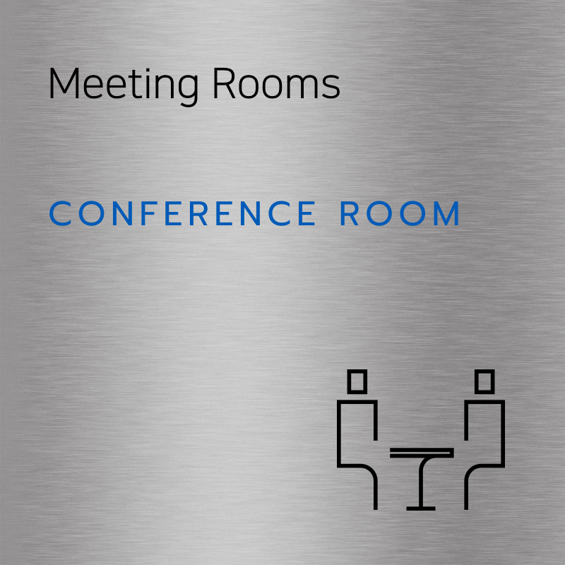 Company place names and floor directions with simple black and blue ...