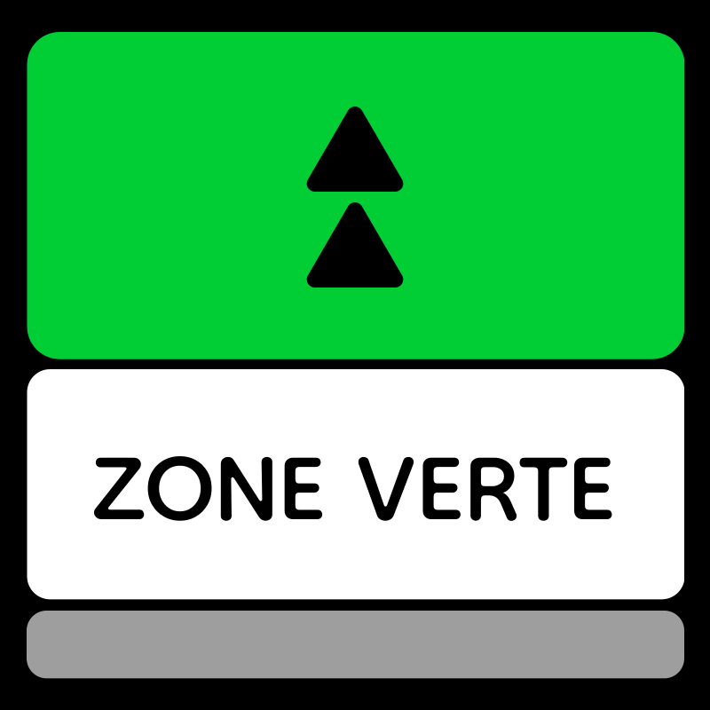 Un guide de zone simple avec un texte de localisation vert bleu violet ...