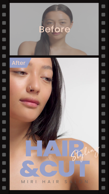 A clean, simple haircut with a making-of film feel Before and After ...