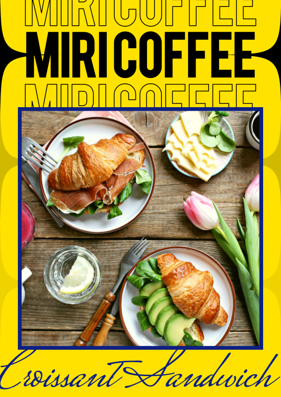 Introducing a uniquely styled yellow and black cafe menu - MiriCanvas