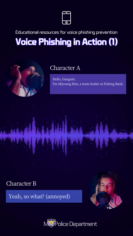 Edit the purple navy cyber voice phishing phone call transcript ...