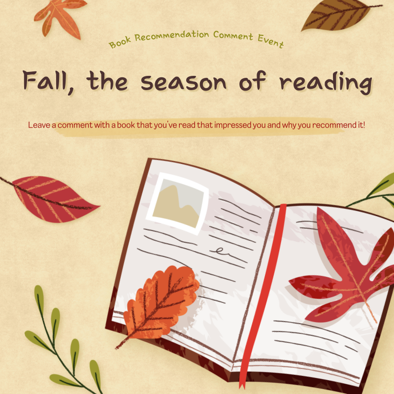 Fall reading illustration with beige paper-like background Book ...