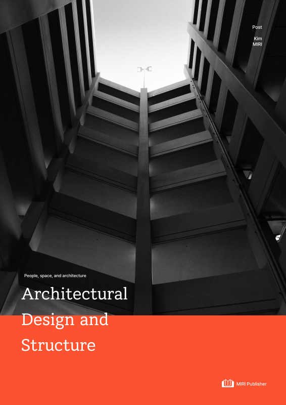 Architectural design book cover with multicolored accents on a photo of ...