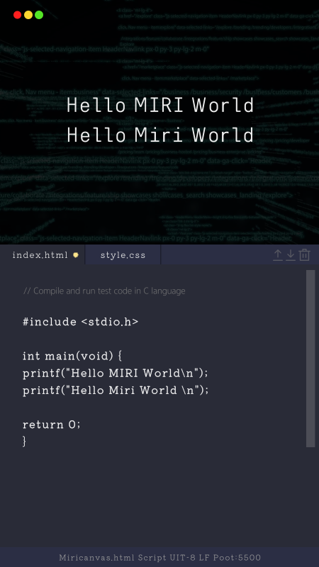 MiriCanvas Design Page