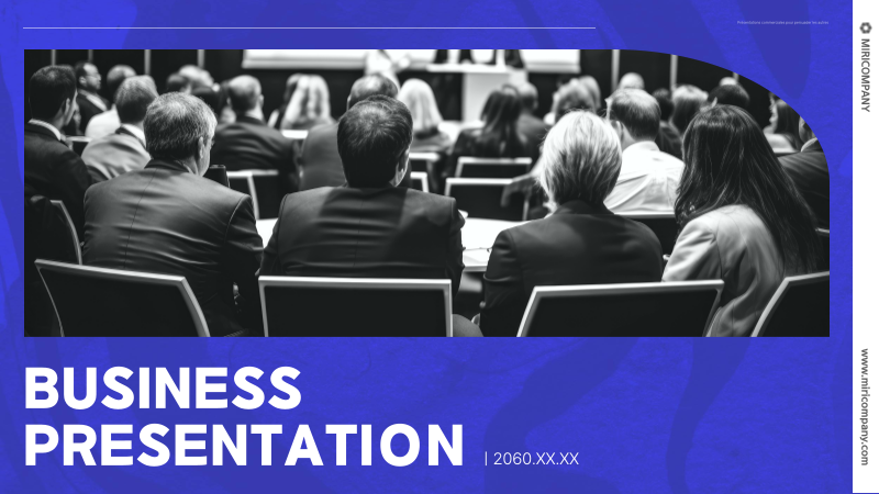 Une présentation simple de l'entreprise en bleu - MiriCanvas