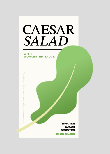 Salad label with green and red vegetable illustration - 미리캔버스