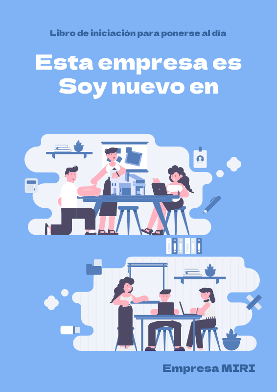 Azul claro minimalista empresa guía de inducción onboarding libro ...