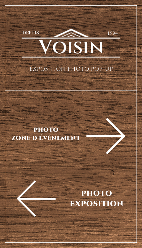 White social enterprise pop-up photo exhibition wayfinding signage ...