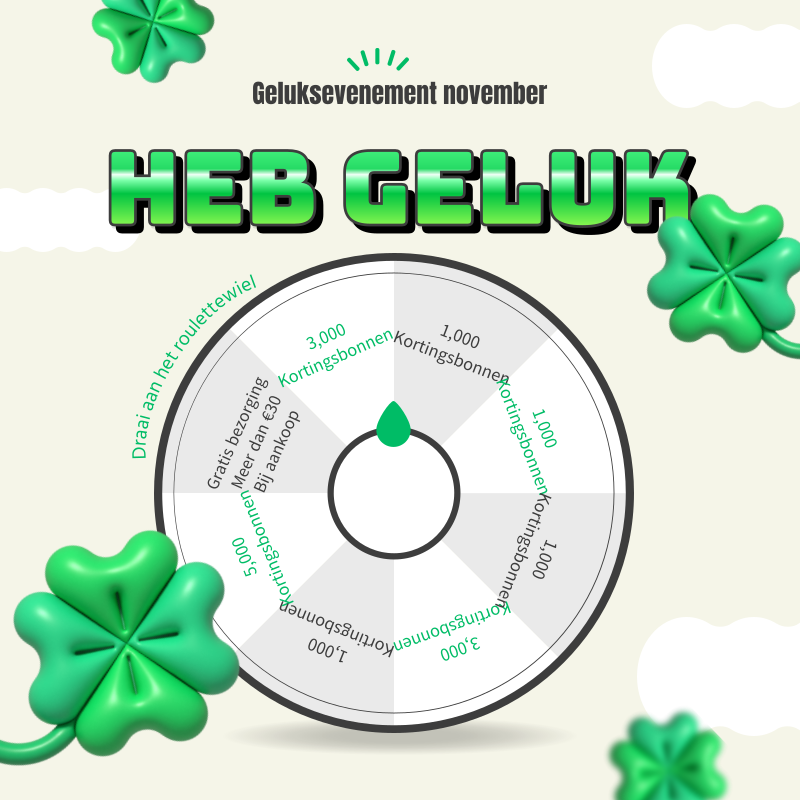 Een eenvoudige groen met gele Get Lucky Roulette evenementadvertentie ...