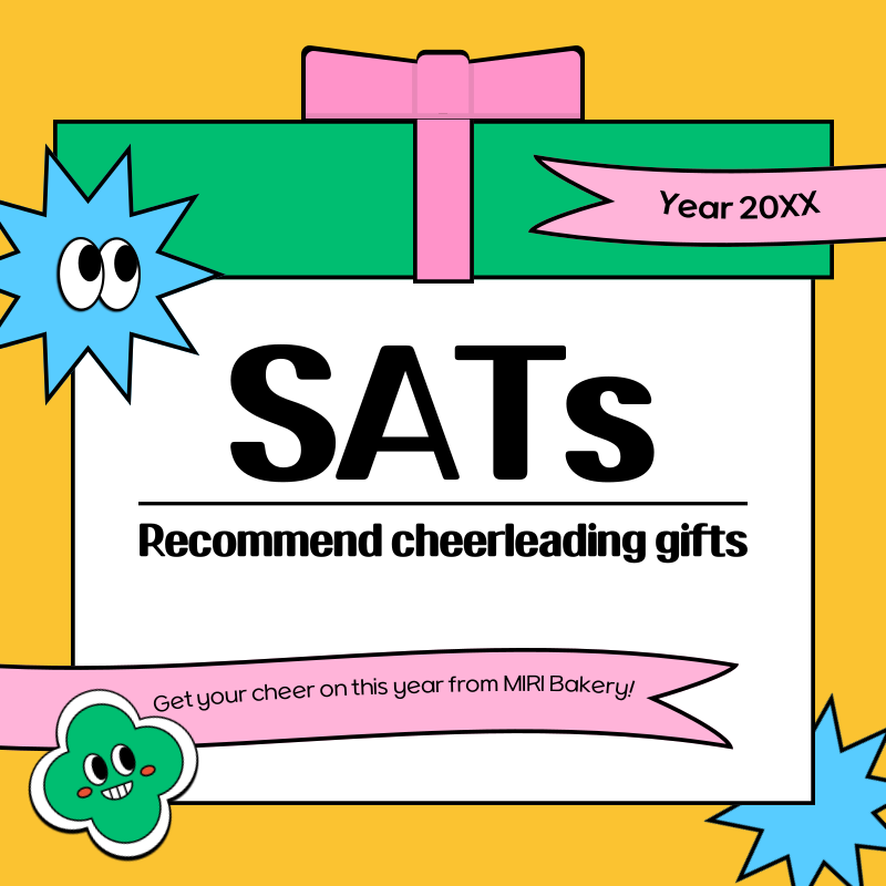 Yellow and green pop art-style SAT gift recommendation ad - 미리캔버스