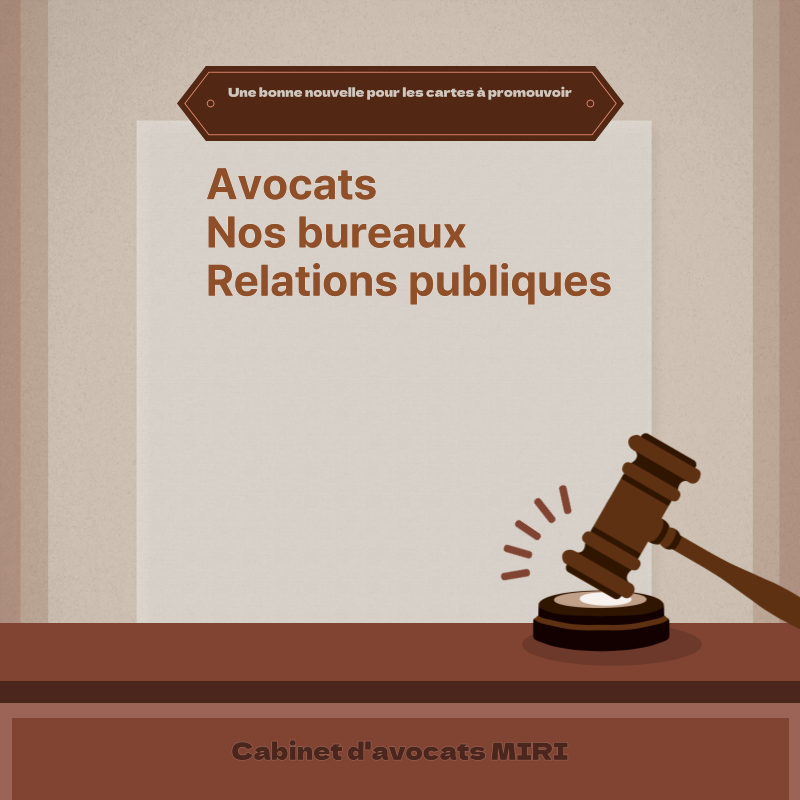 Promouvoir un bureau d'avocat simple dans les tons beige et marron ...