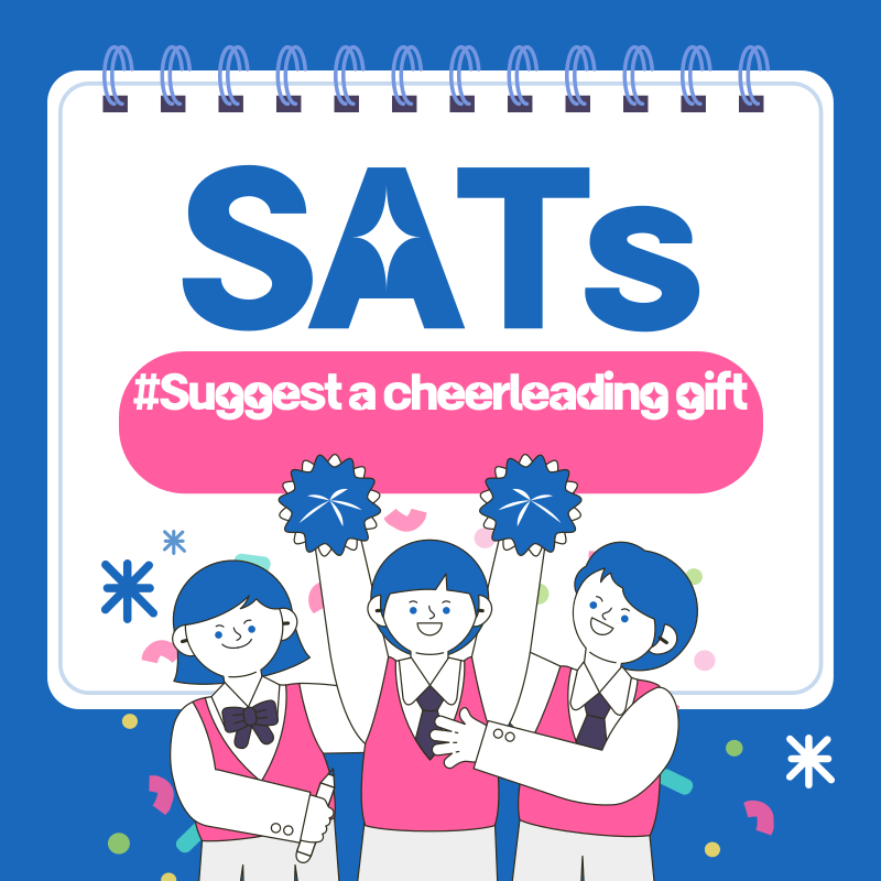 SAT gift suggestions with pops of blue and hot pink - MiriCanvas