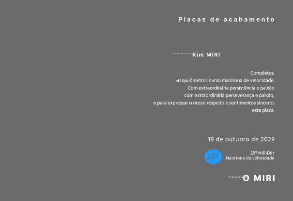 Placa de finalização do conceito de maratona com logótipo simples ...