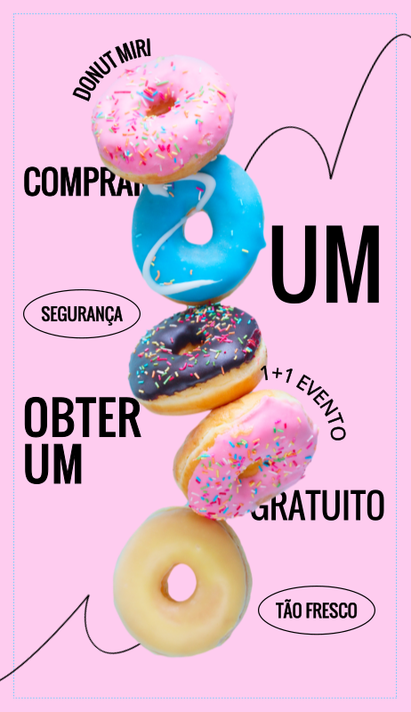 Menu de café com sobremesa de donut com fonte a negrito e layout de ...