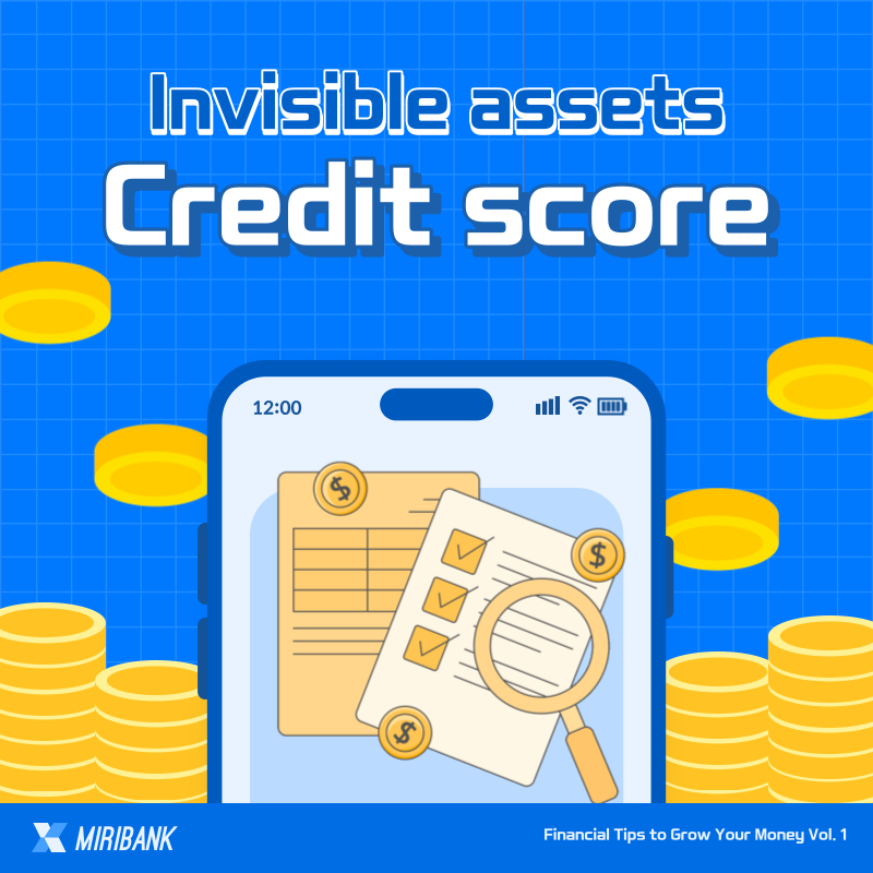 A Modern Credit Score Explained in Blue and Yellow - MiriCanvas