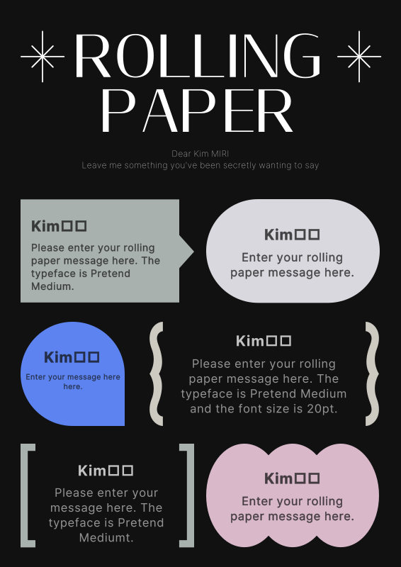 Modern corporate rolling paper post in black and white - MiriCanvas