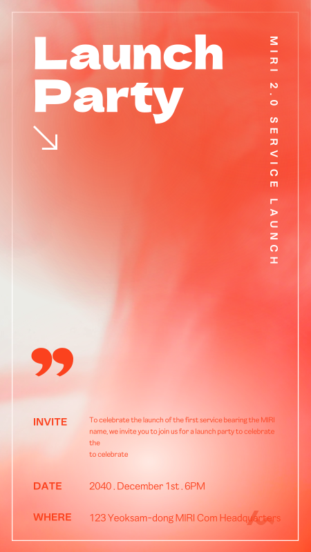 A luxurious red and white service launch party invitation - MiriCanvas