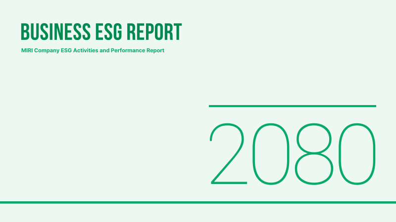 A simple, chartreuse-colored corporate ESG report - MiriCanvas