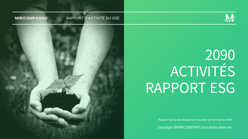 Rapport d'entreprise ESG de base en vert - 미리캔버스