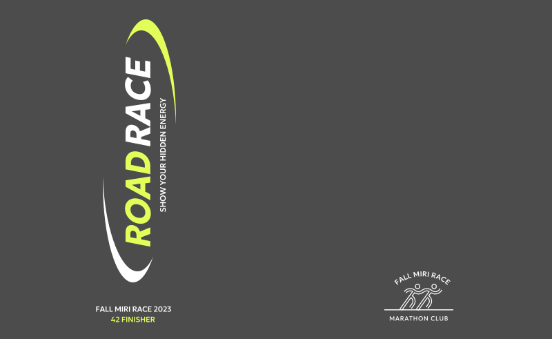 Clean marathon design with illustrations - MiriCanvas