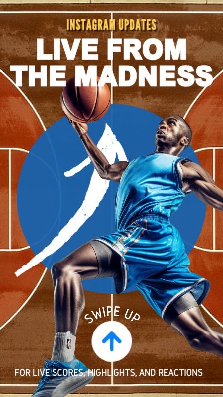 Blue and brown Trendy March Madness Publicity - MiriCanvas