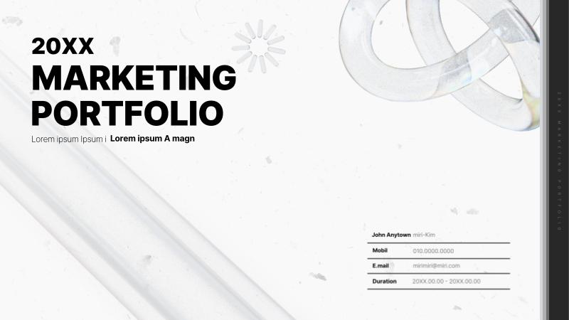 A minimalist black and white career marketer's portfolio - MiriCanvas