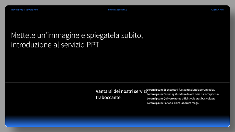 Una semplice presentazione del servizio in nero e blu - MiriCanvas