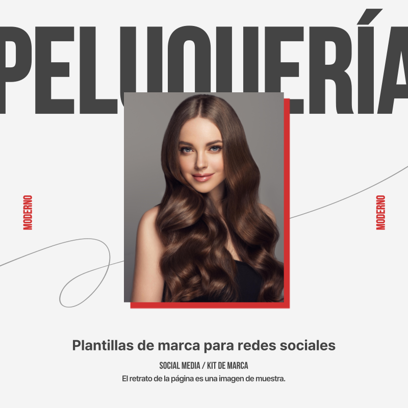 Post de la marca Red's modern hair - MiriCanvas