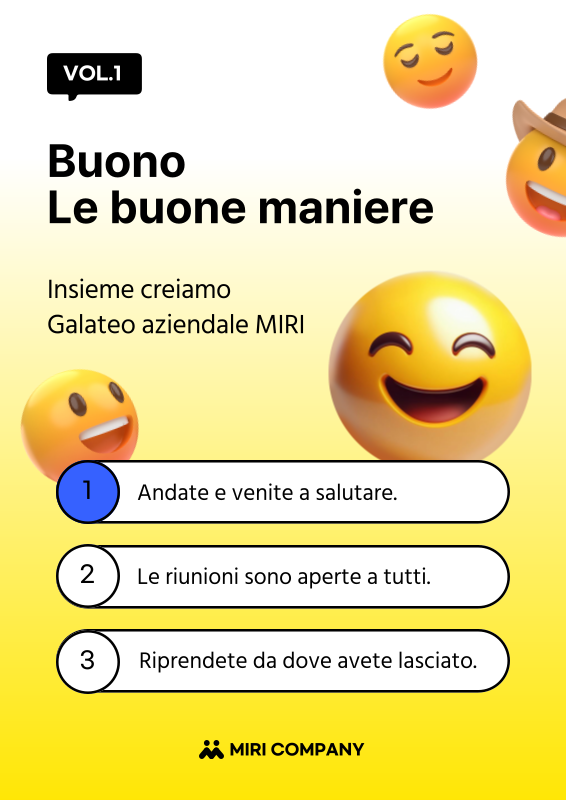 Una semplice campagna di galateo aziendale in giallo e blu - MiriCanvas