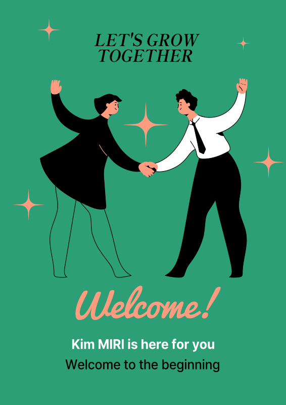 A simple green and pink welcome announcement - MiriCanvas