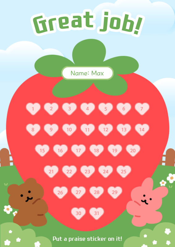 Cute red and green praise stickers tutorial - MiriCanvas