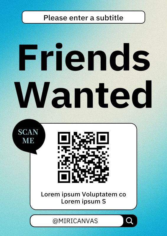 Add a cue code friend with a crisp blue gradient background and accents ...